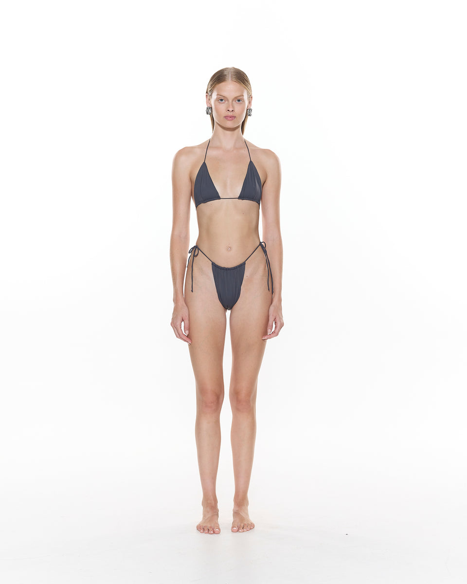 Sofia Top // Graphite | Grey Triangle Bikini Top | Myra Swim – MYRASWIM